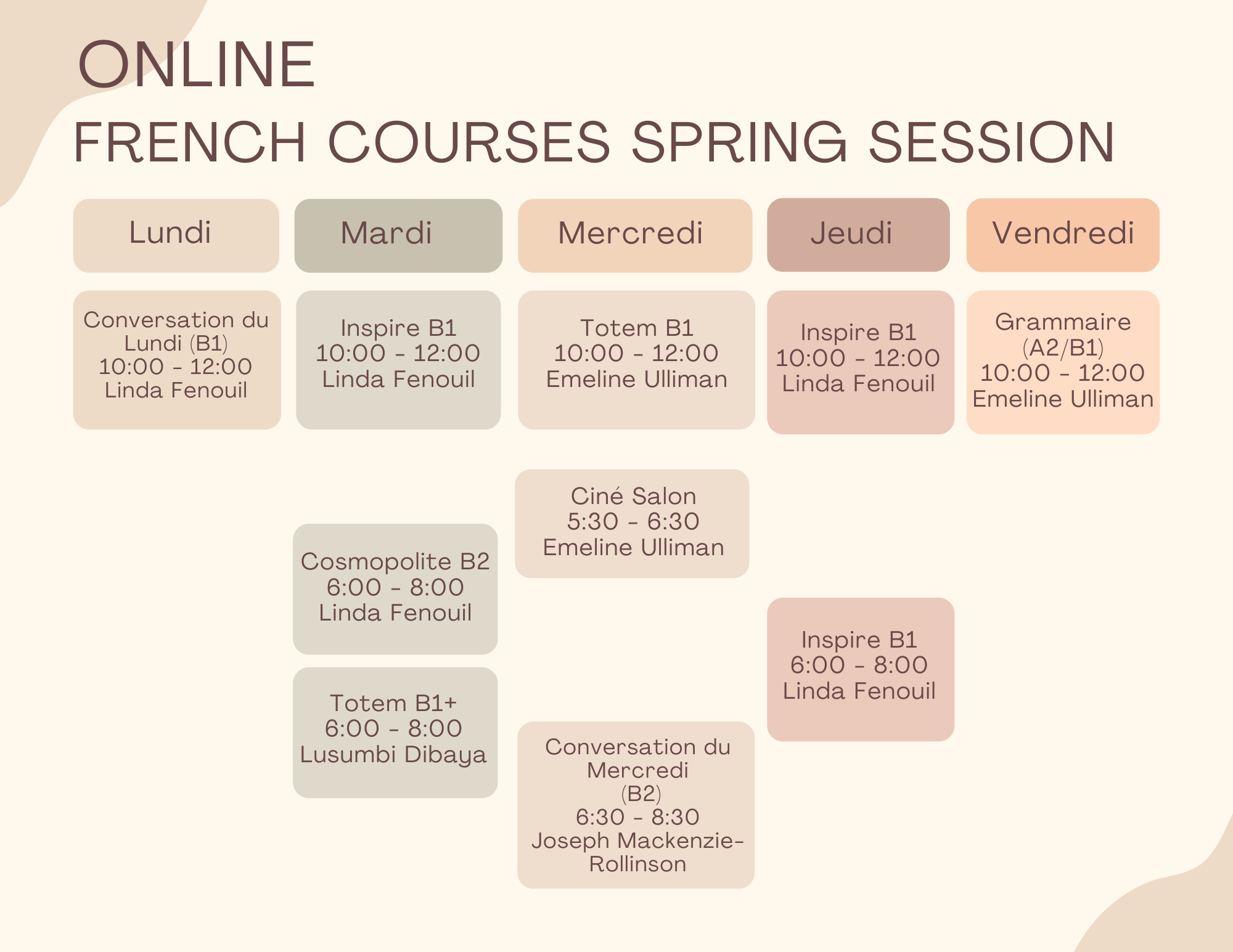 Classes for Adults – Alliance Française de Louisville