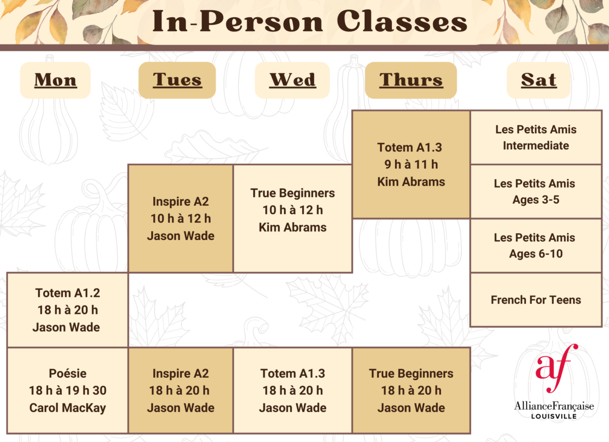 Classes – Alliance Française de Louisville